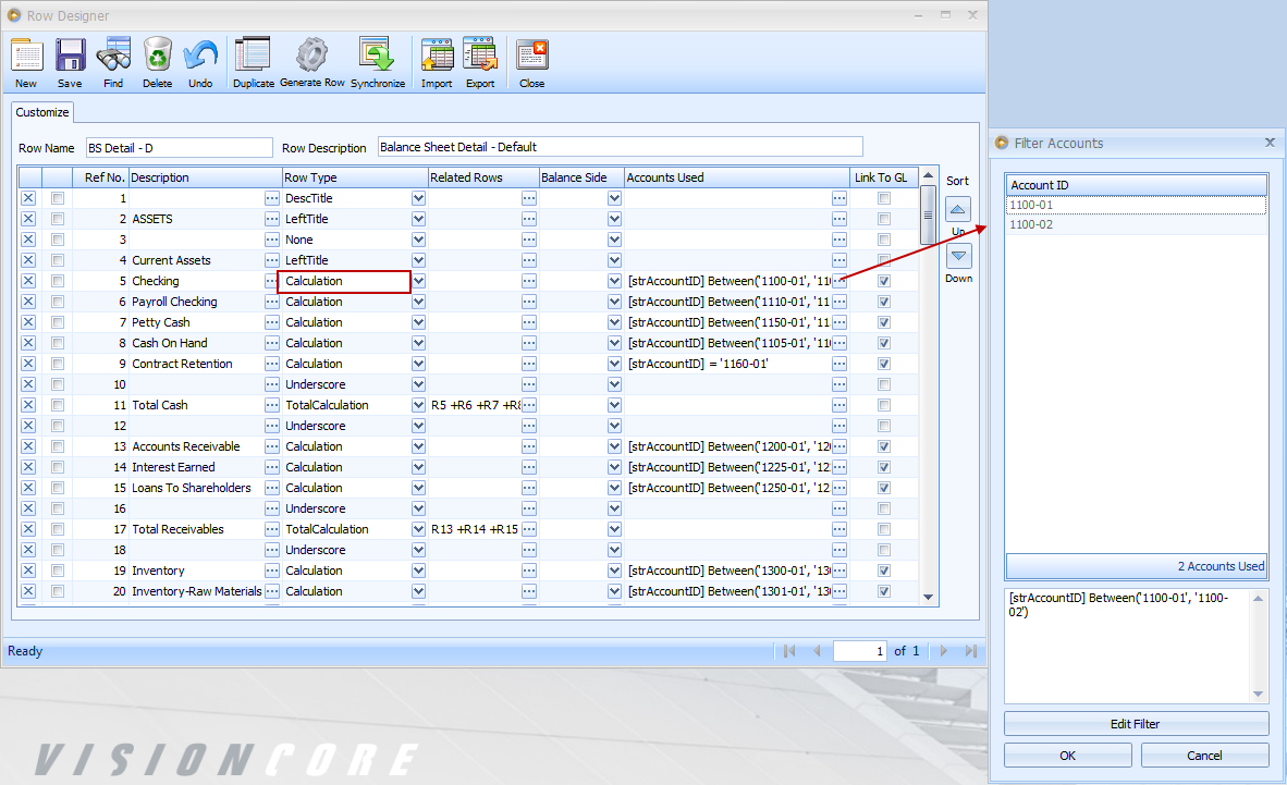 Financial Report Designer > Calculation row type sample Financial Report Designer > Calculation row type sample