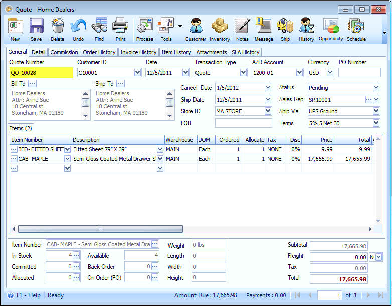 Add-Ons > eCommerce > VisionCore Sales Quote will not sync to AbleCommerce Order
